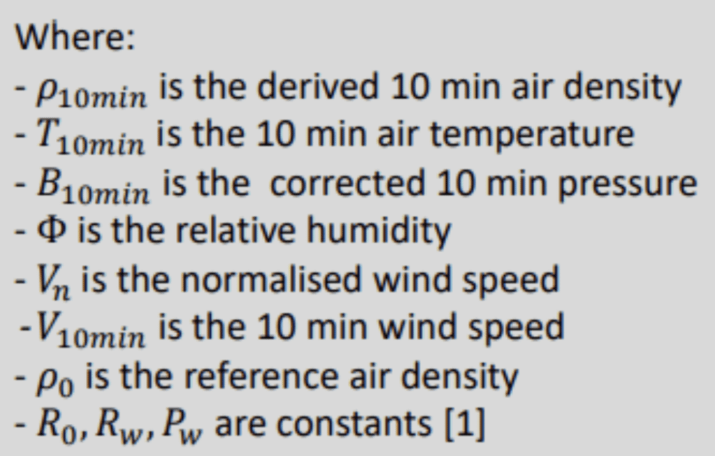Air Density Normalization for Improved Turbine Analysis